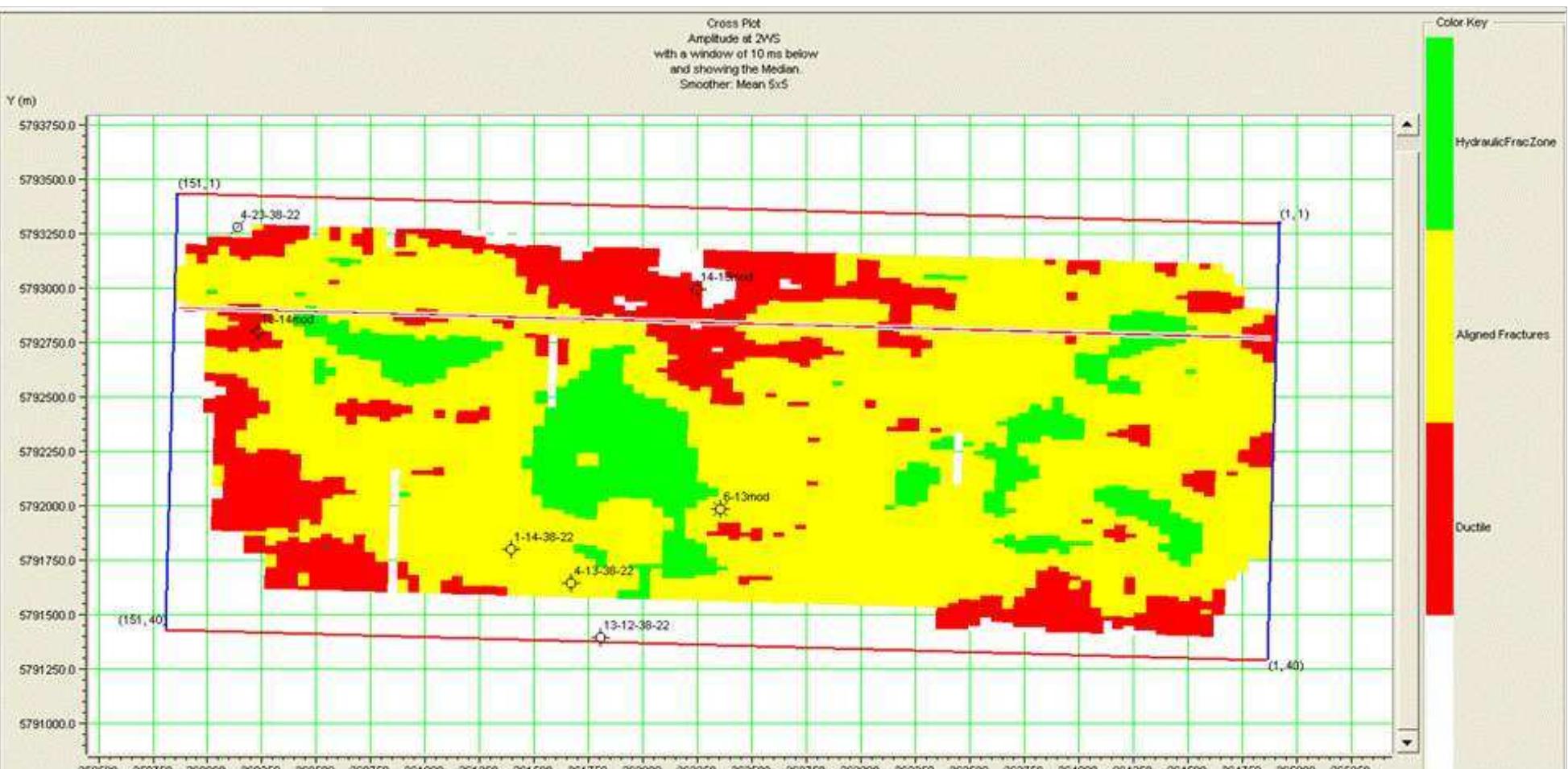 Map of 2nd white speckled shale showing zones highlighted in
