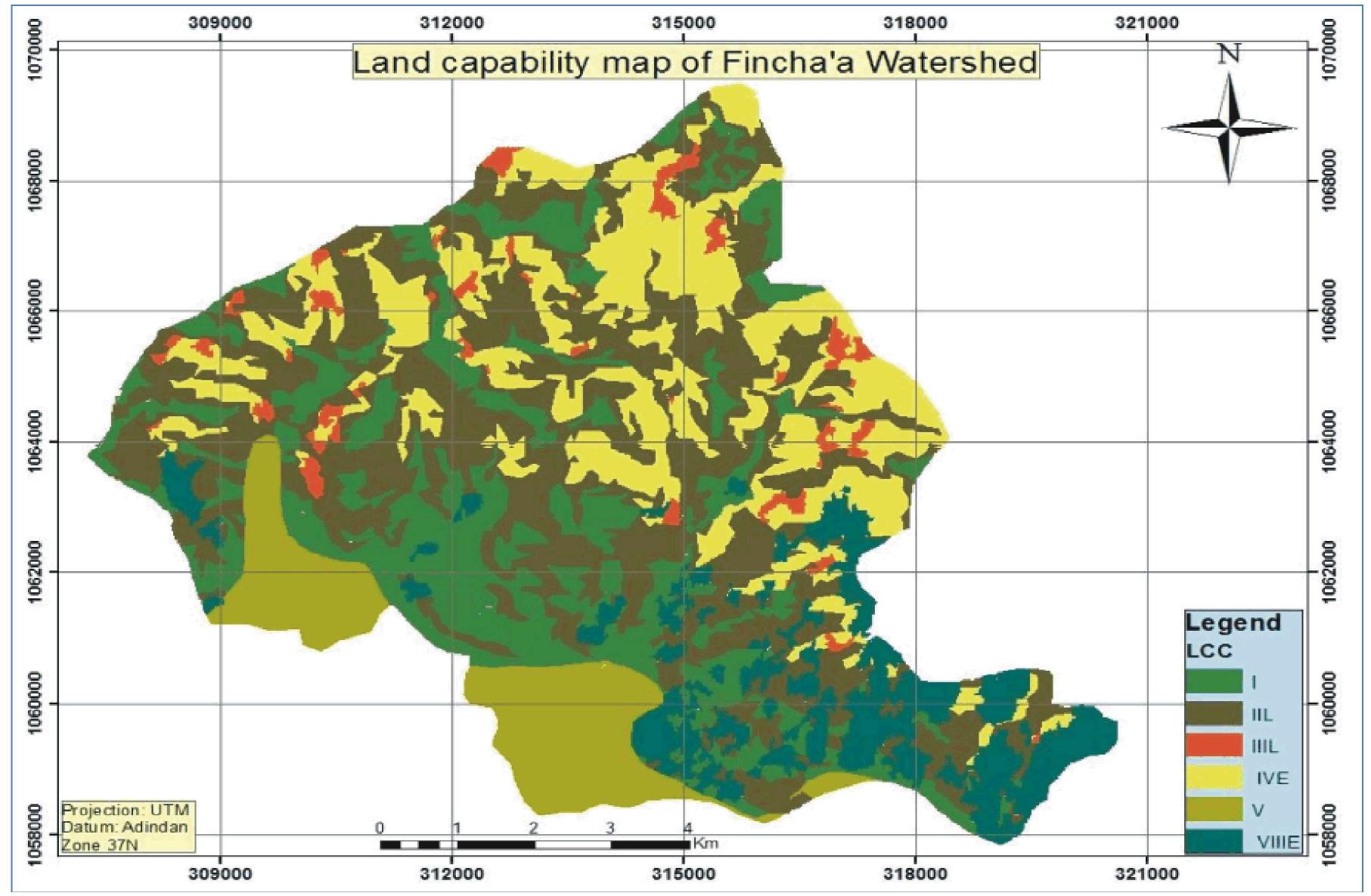 Land capability map of fincha’a watershed