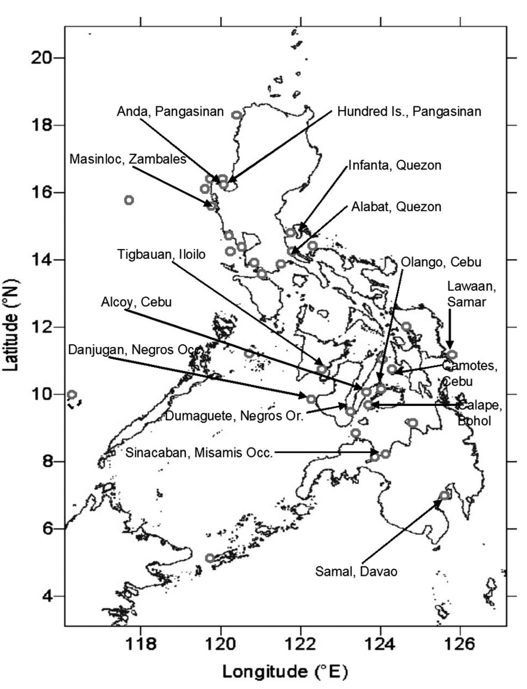Ig. 4. location map of the pew project demonstration sites