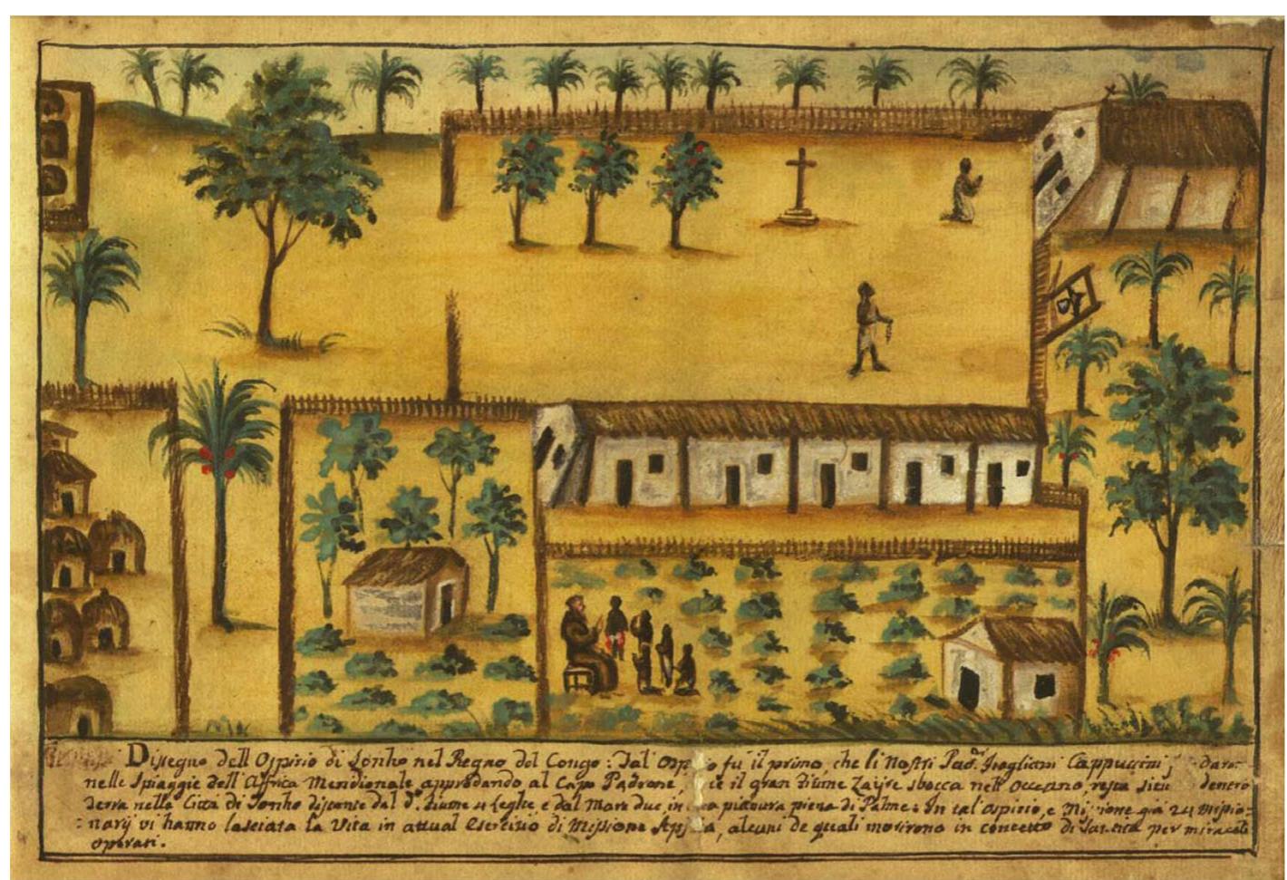 The layout of the capuchin mission station at mbanza soyo,