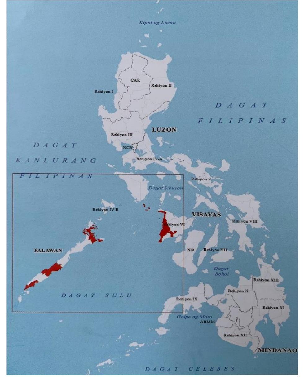 Distribution of kinaray-a language in the philippines (atlas