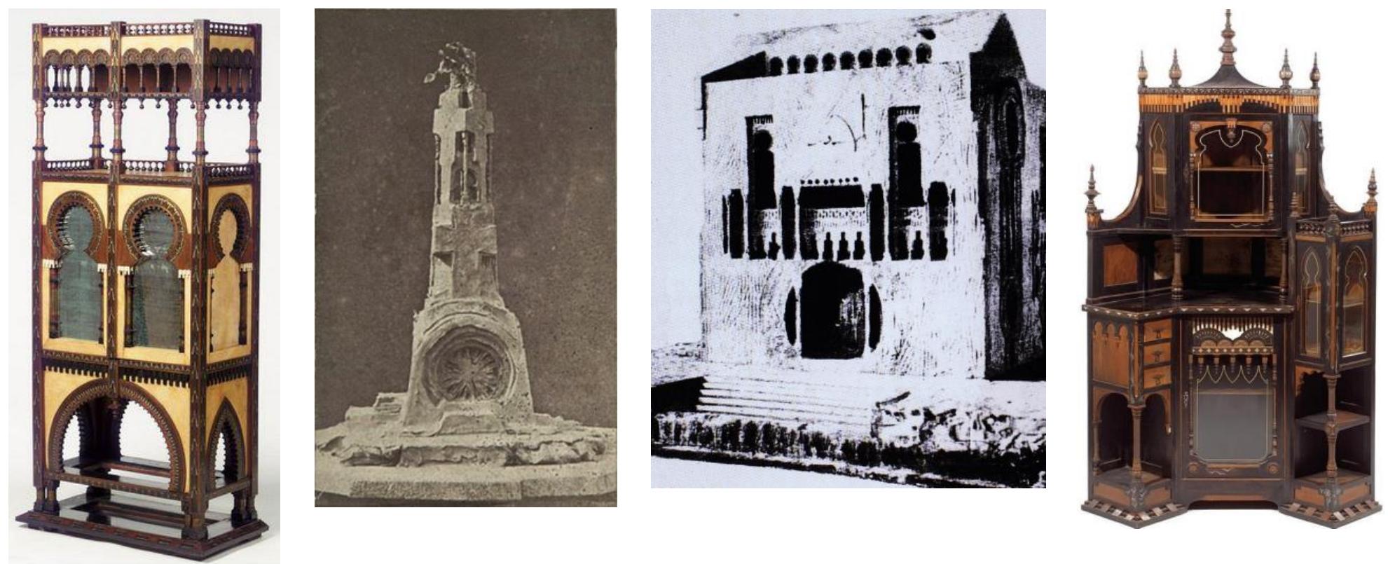 Carlo bugatti_ cabinet 1898/ photography of a model for a