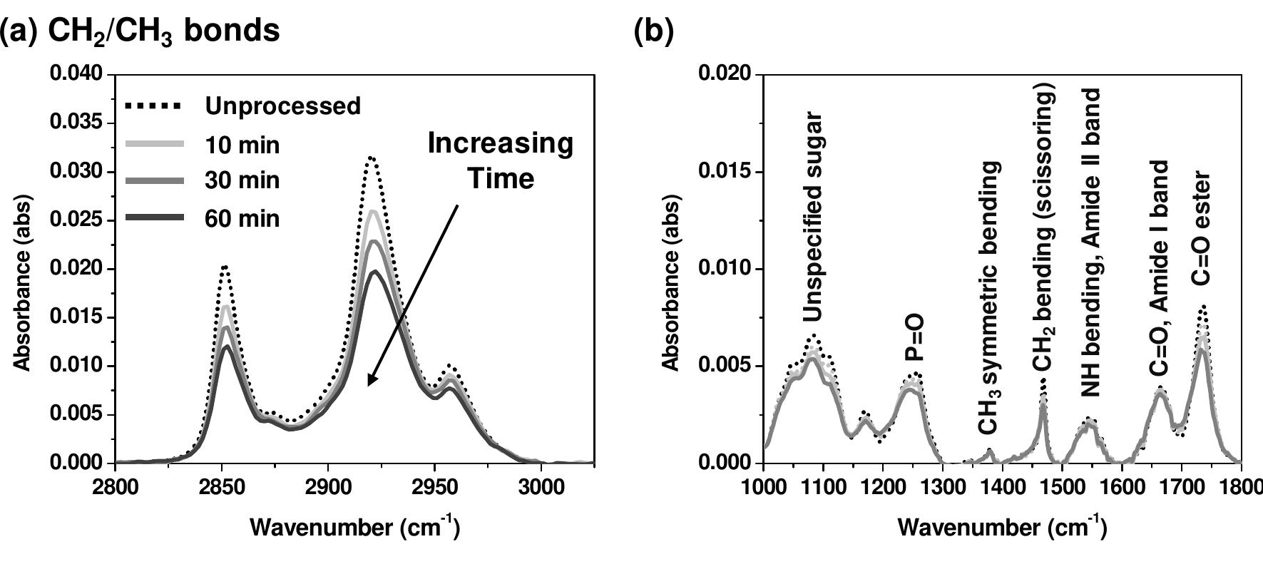 7 transmission ftir spectra of lipid a after vuv exposure: