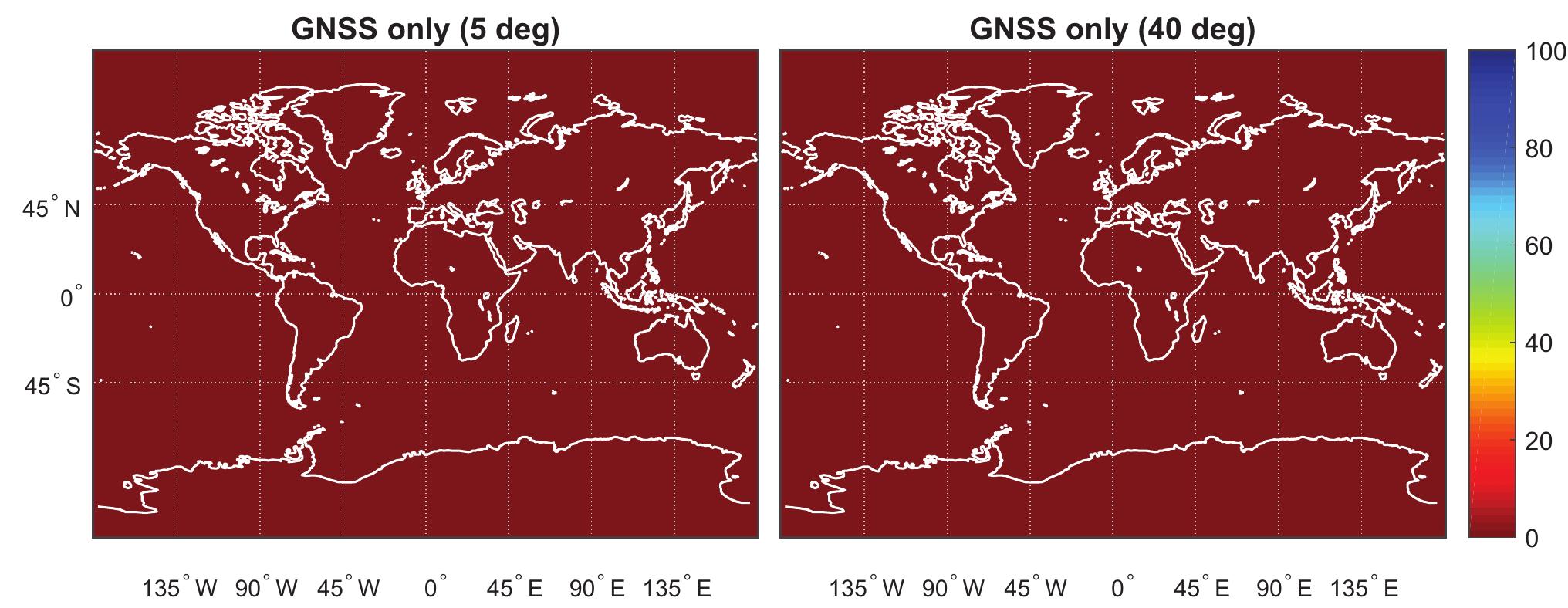 Fault-free availability maps for 1.5m hal using gnss only.