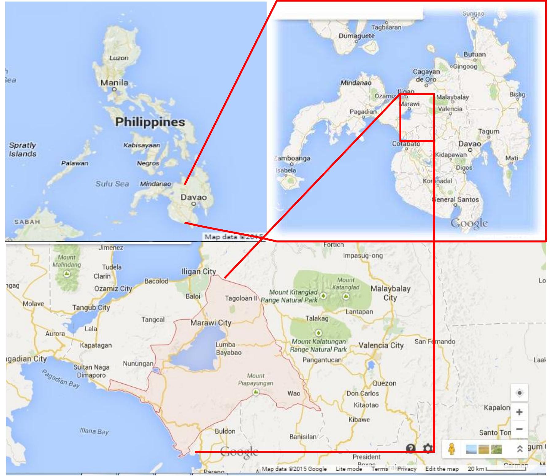 Map of the philippines showing the province of lanao del sur
