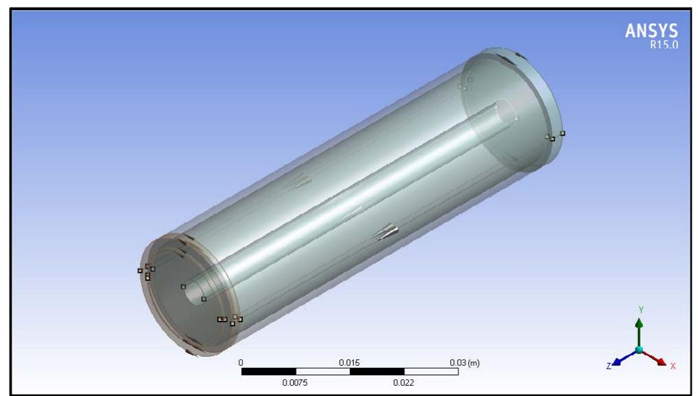 18650 lithium-ion battery cell geometry for ect model. the