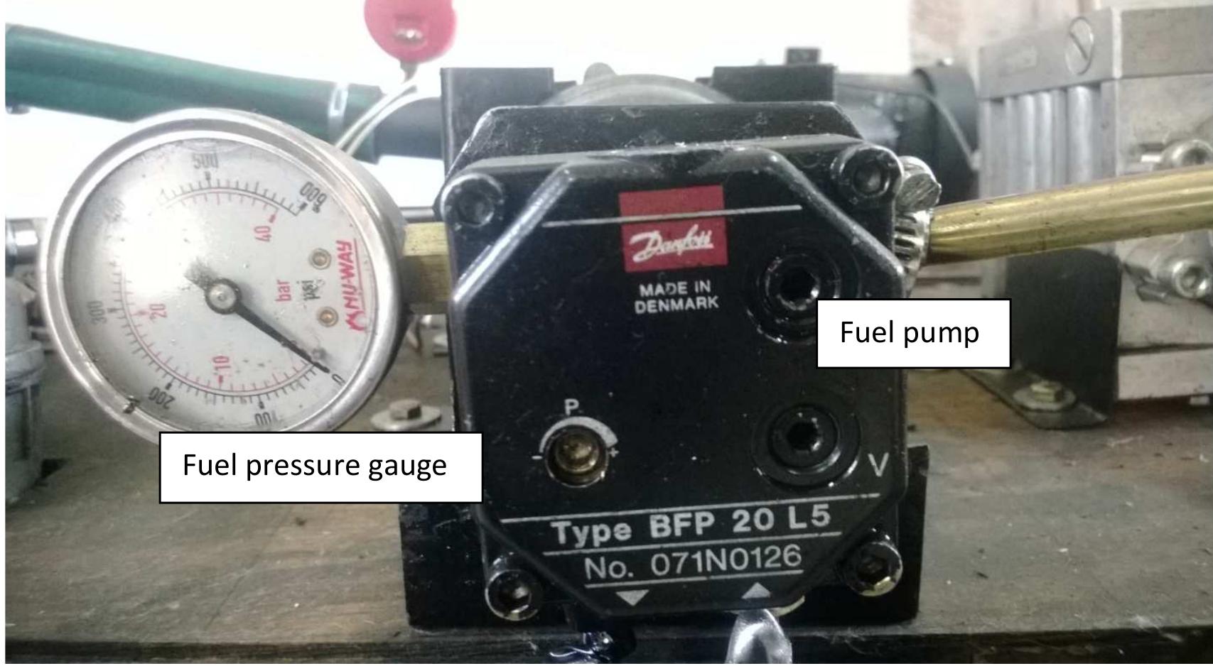 Diagram of the oil pump used in this research. bar pumping