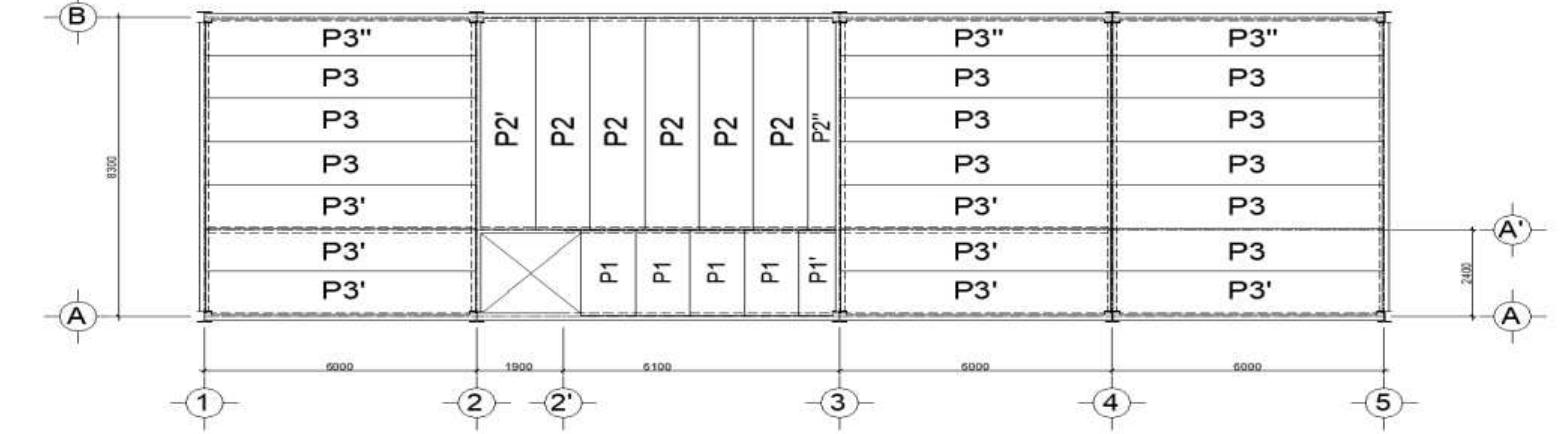 Test scheme layout of simply supported hcs. there are