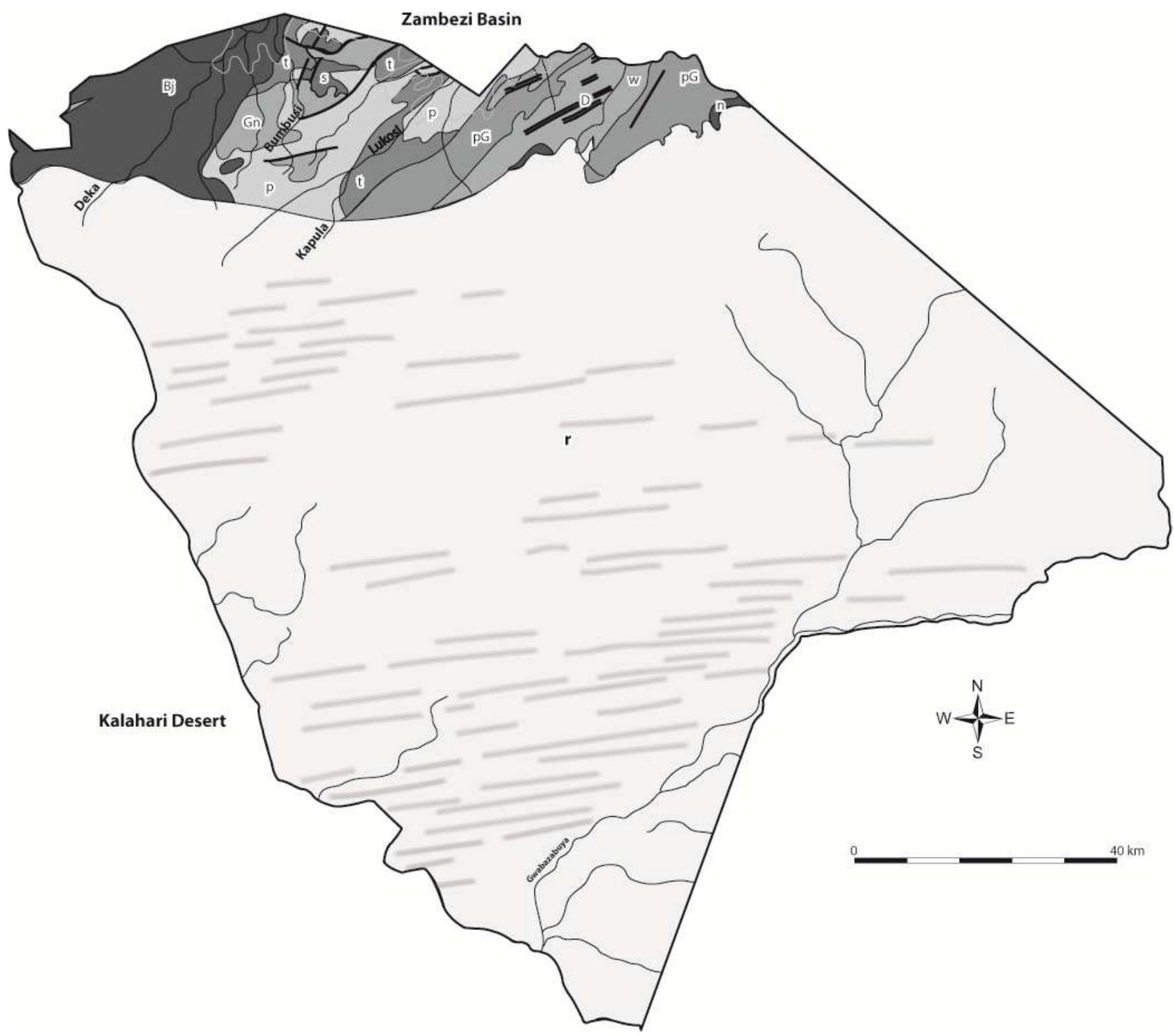 -1. geology of hwange national park (adapted from sithole