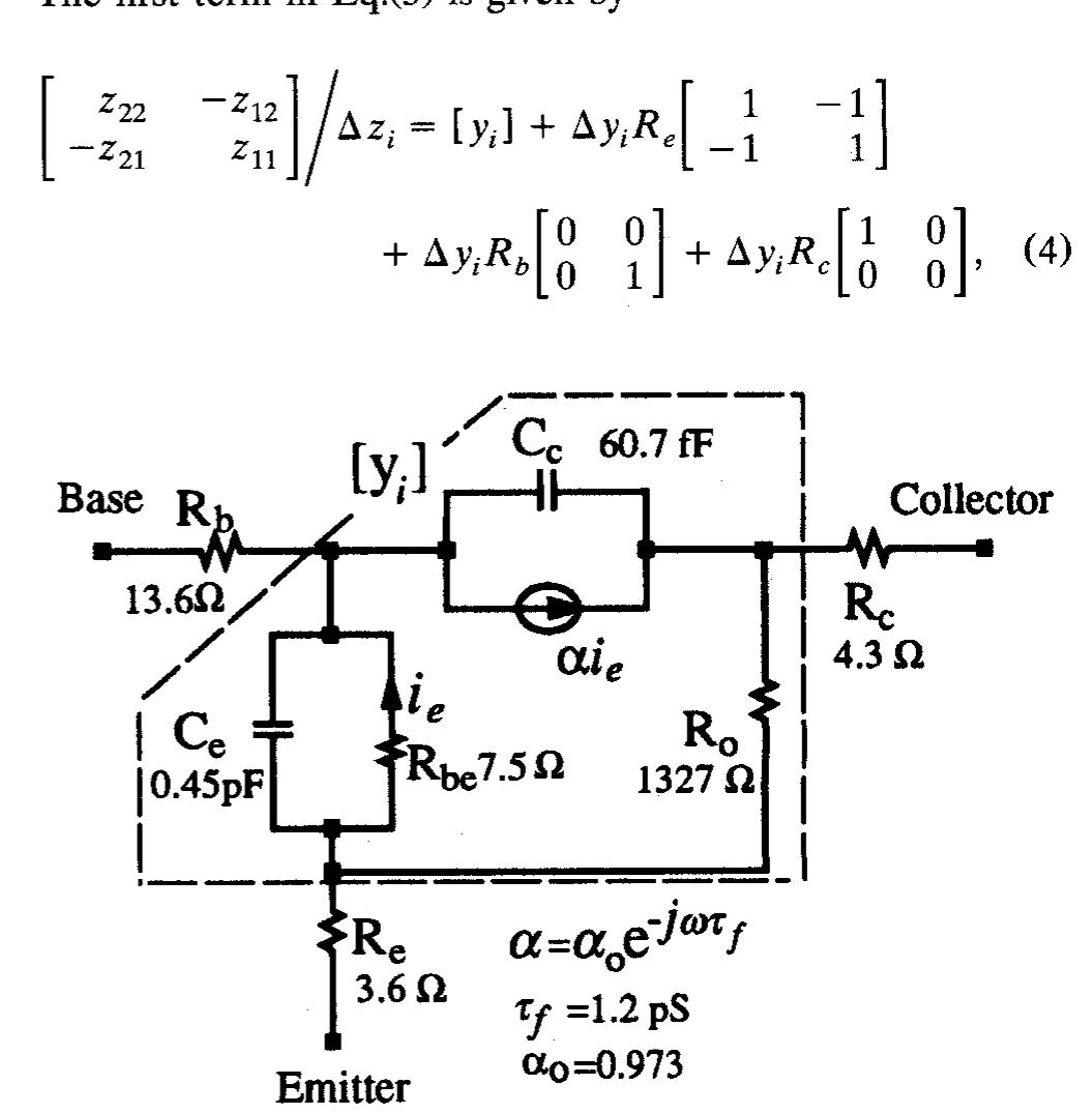 The equivalent circuit of algaas/gaas bipolar transis- tor