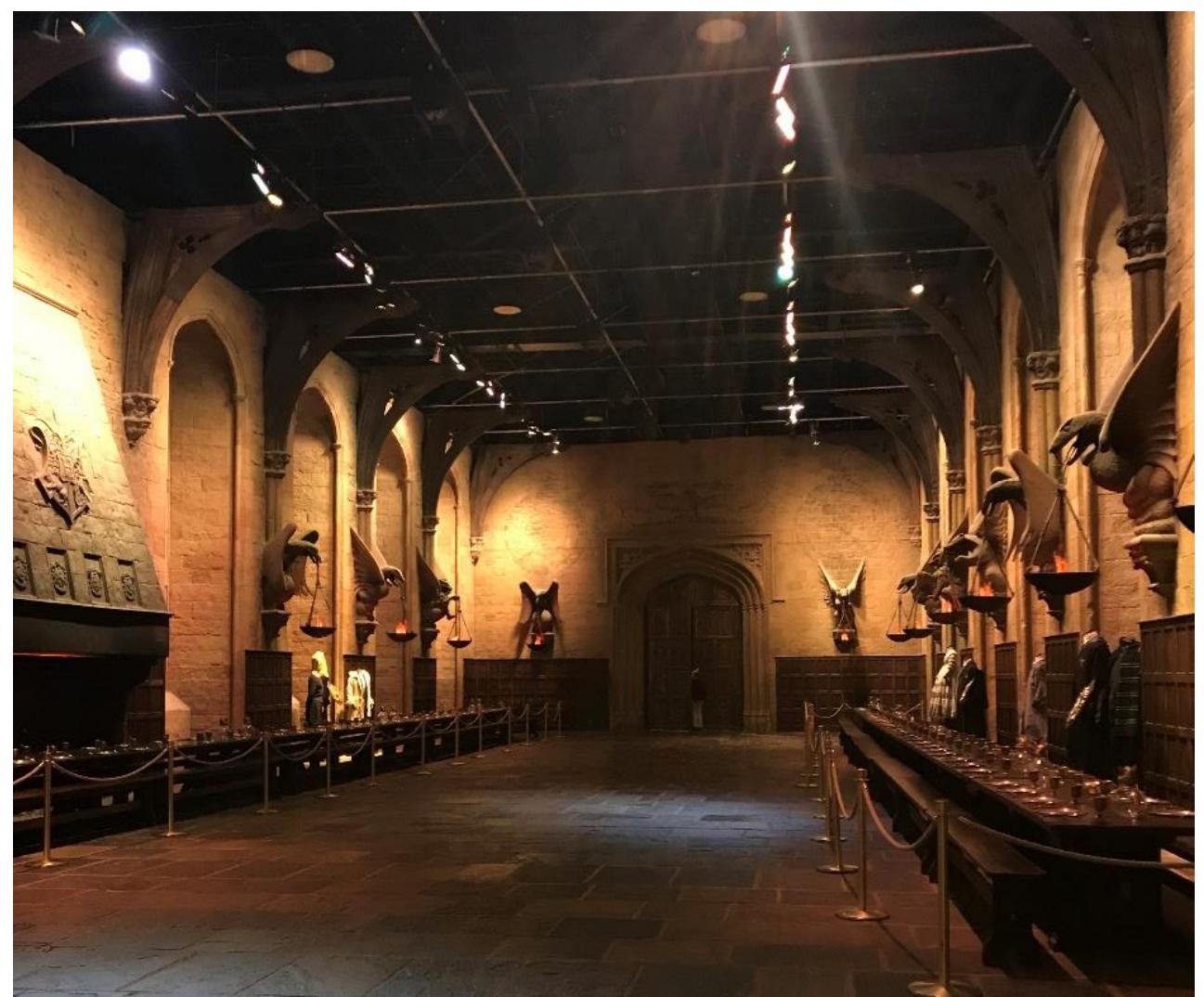 The great hall set in leavesden warner bros. studio (photo.
