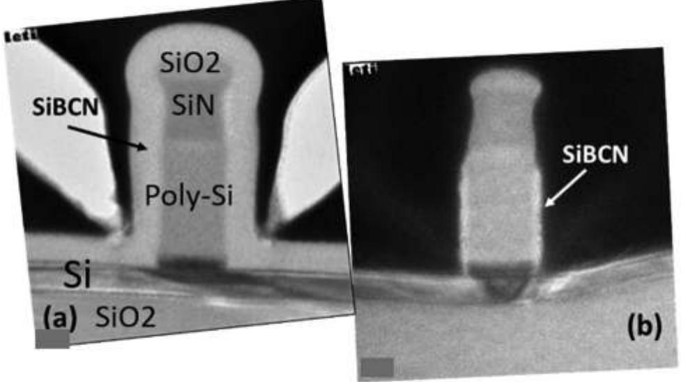 Fic. 1. tem pictures of 12 nm sibcn conformal deposition by