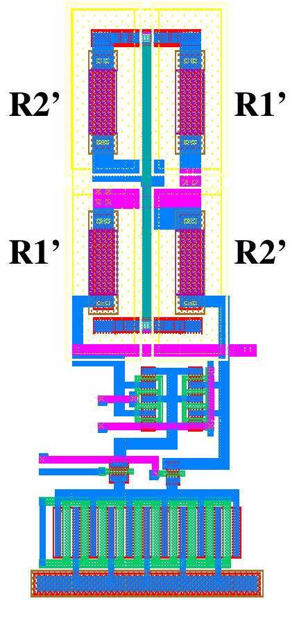 4. cml and-gate showing the layout of the resistors to