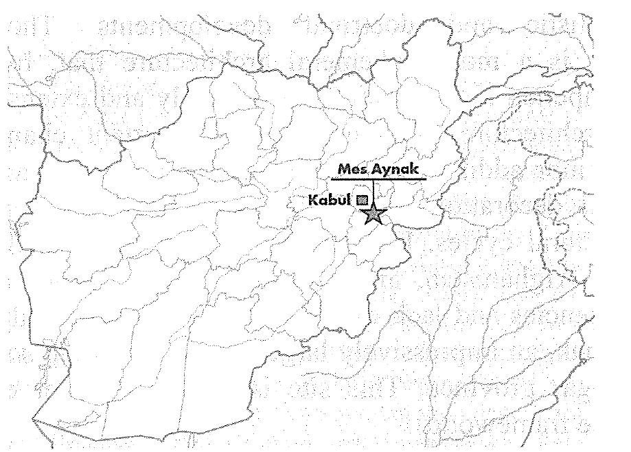 Map of afghanistan and the location of the mes aynak site