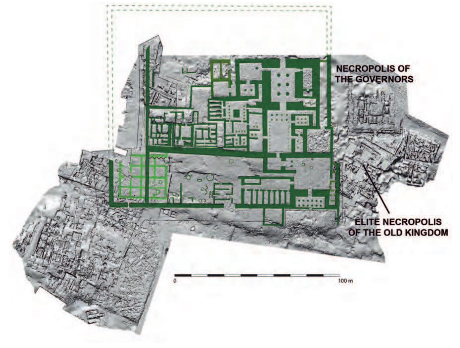 Scanned image of the middle kingdom palace with the position
