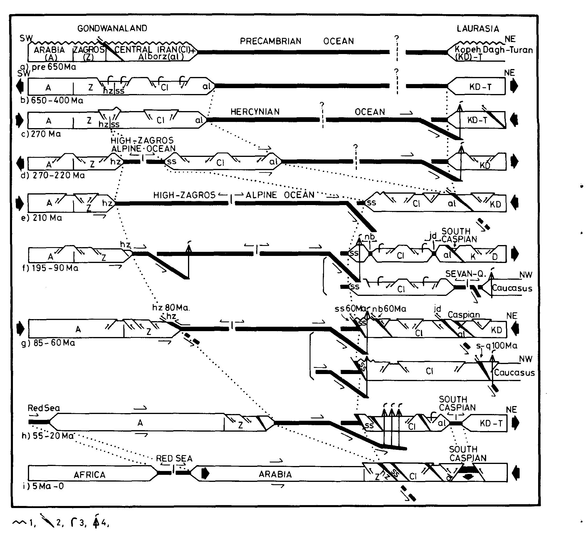 Fic. 10. schematic sequential cross sections showing the