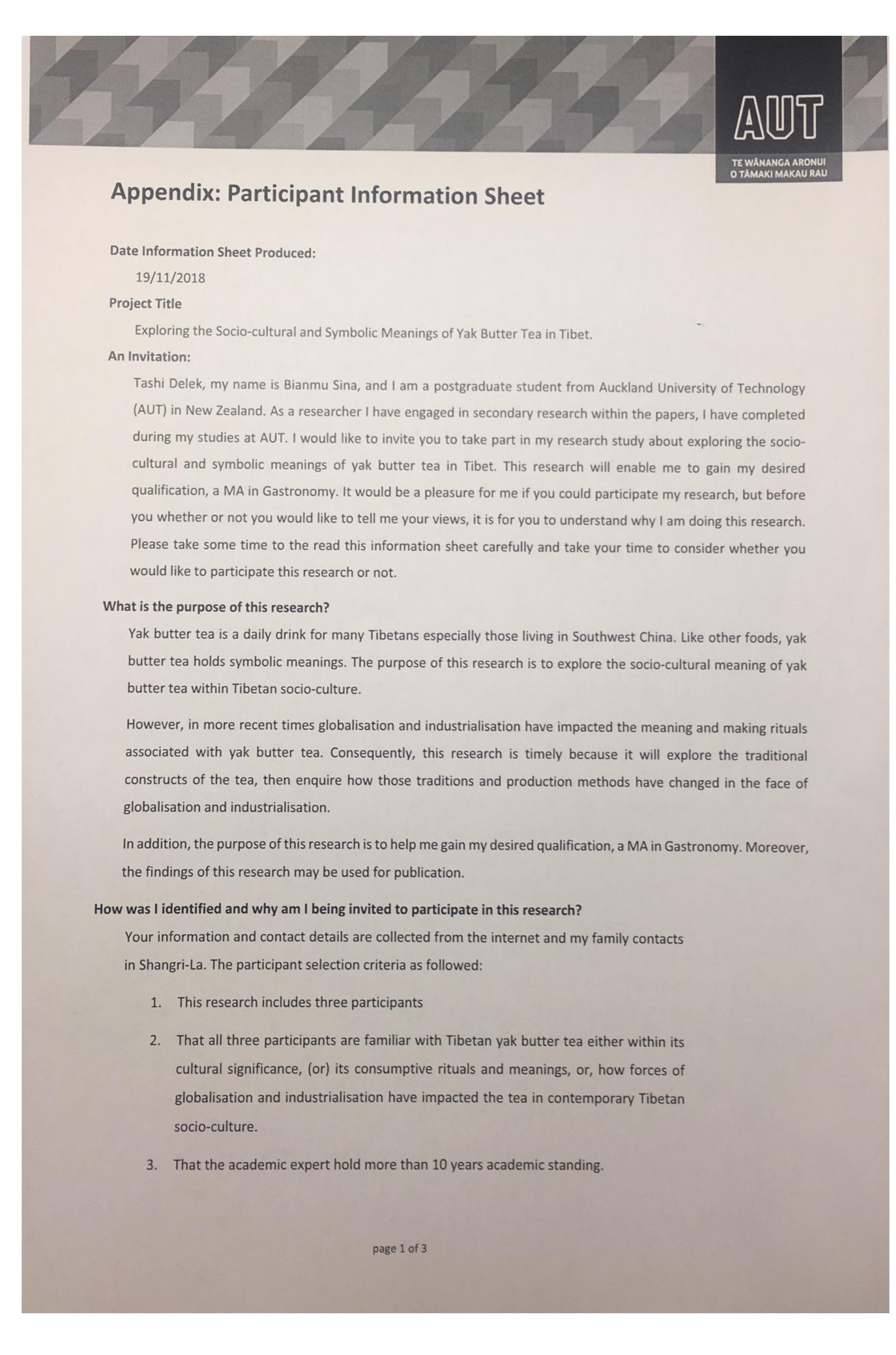 Appendix a: participant information sheet