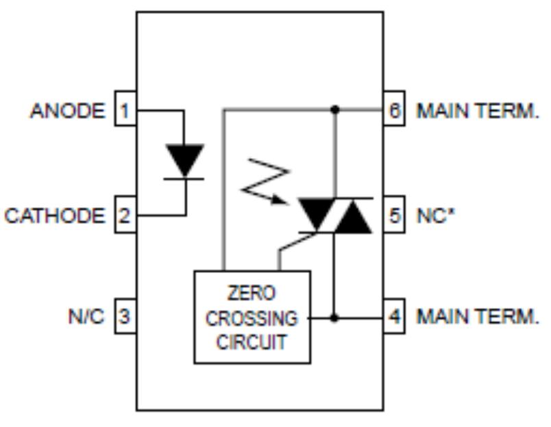 Circuit diagram of opto triac driver