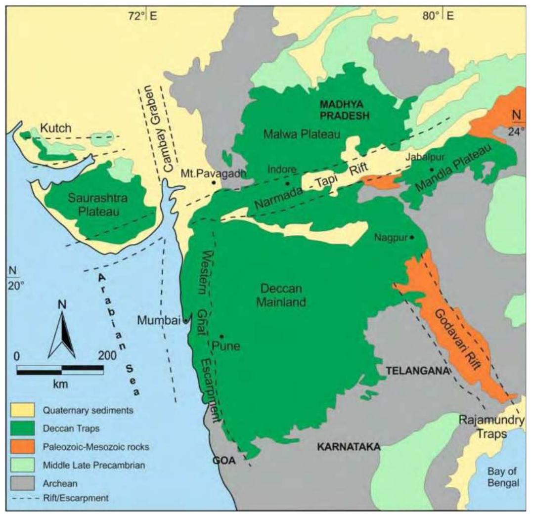 Geological map of deccan volcanic province of india (after
