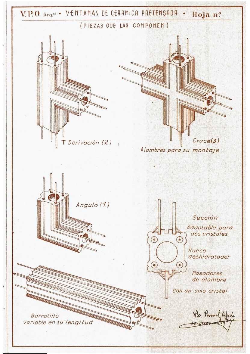 | vicente pascual ocheda, prestressed clay window frames,