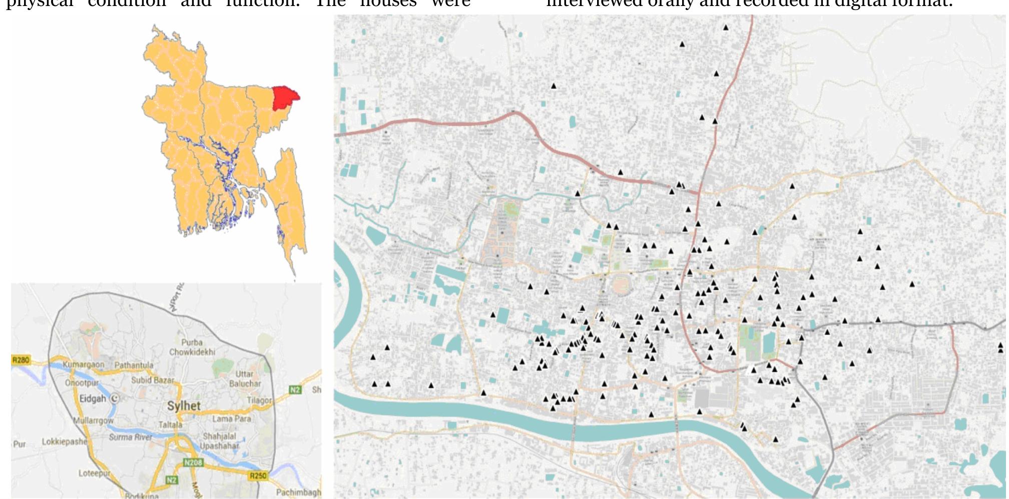 Map showing the study area and location of assamese style