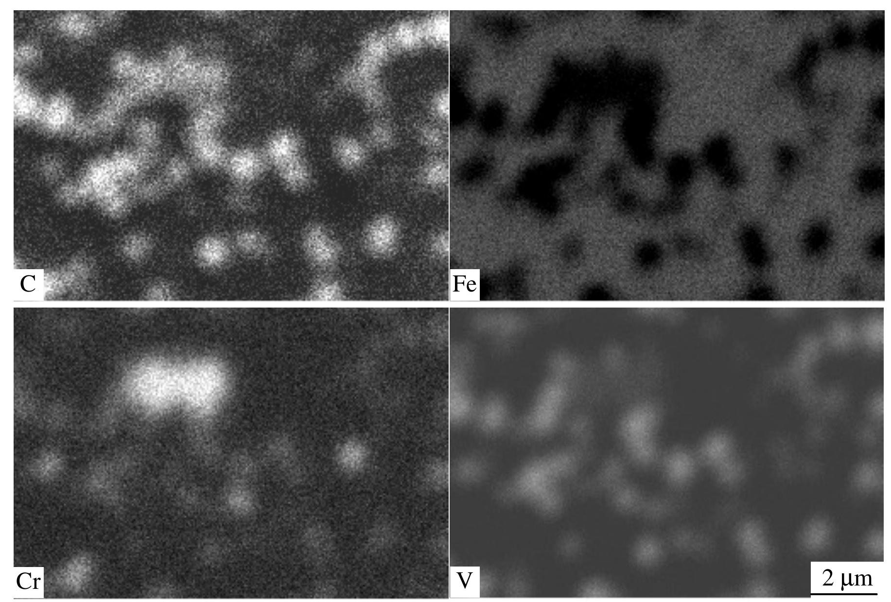 Eds maps from the microstructure of the material,