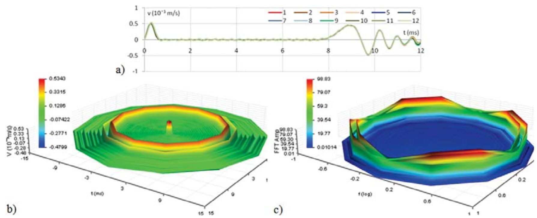 Numerical model of pile 1 - without discontinuities and
