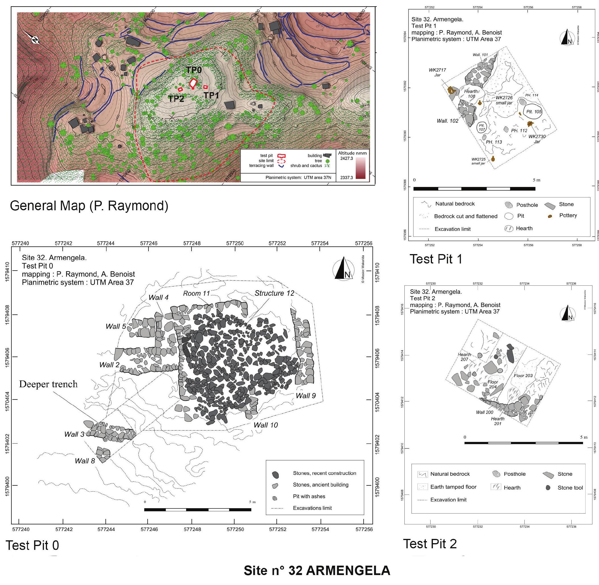 Test pits at armengela (site no. 32). a general map of the