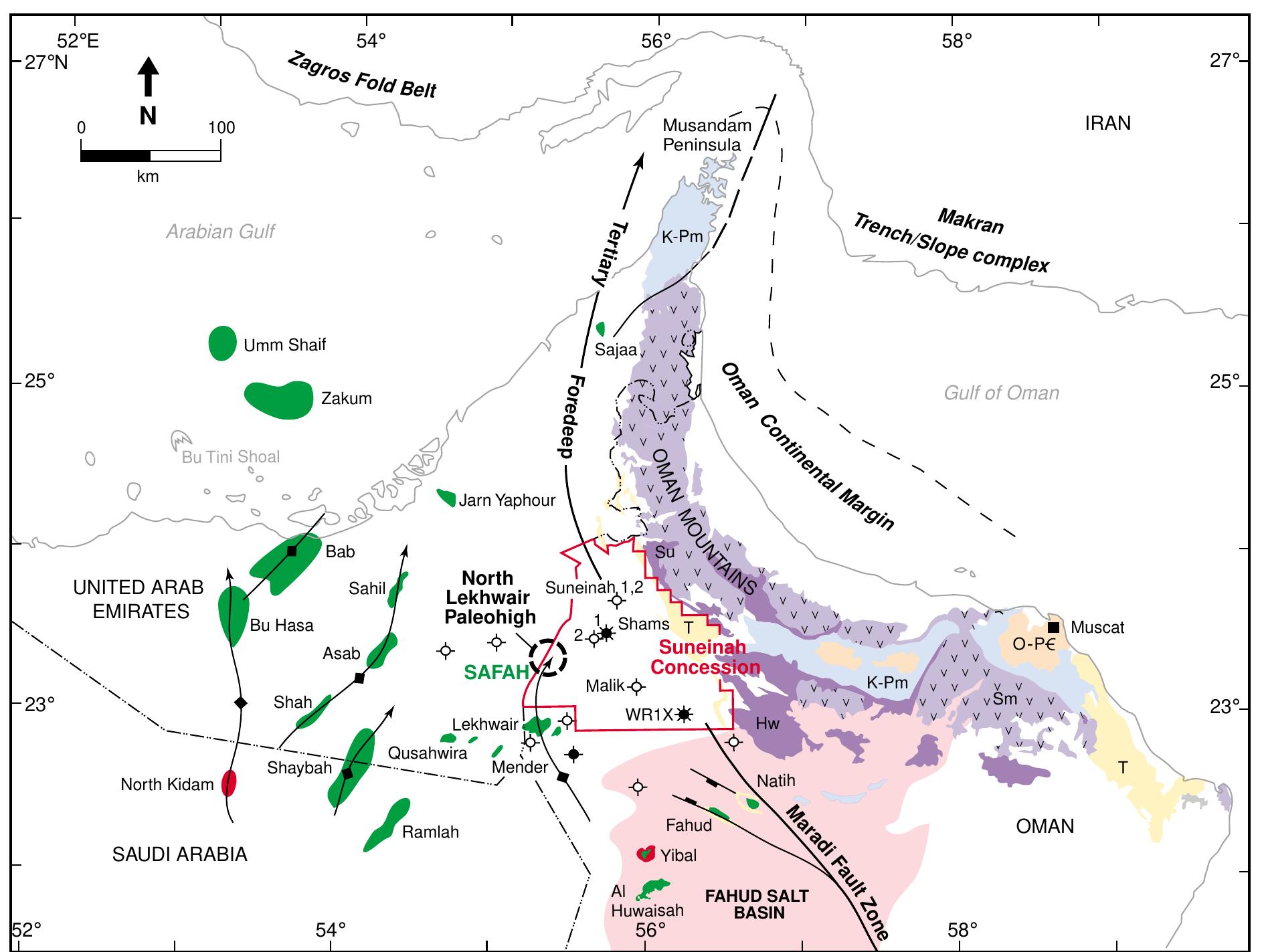 Regional geological framework of northern oman and eastern