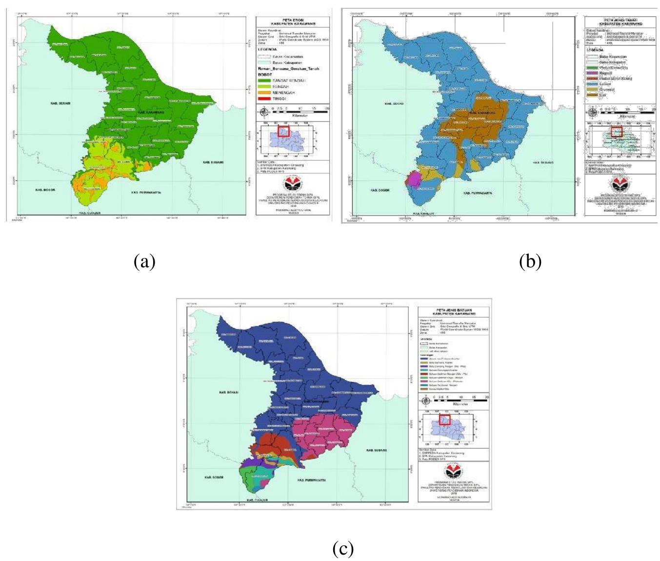 Digital thematic map of soil erosion as can be seen in