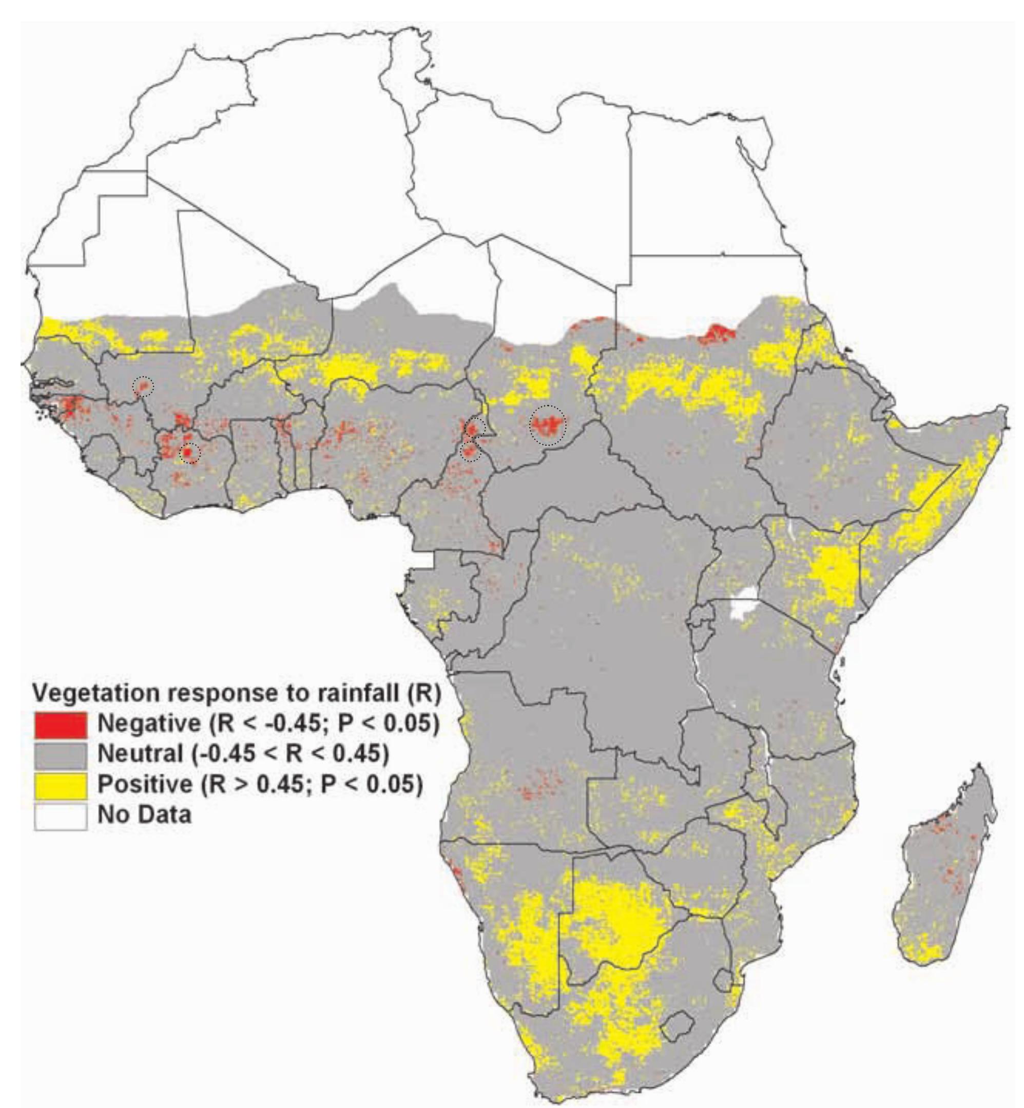 Map 2c zones of long-term vegetation response to changing