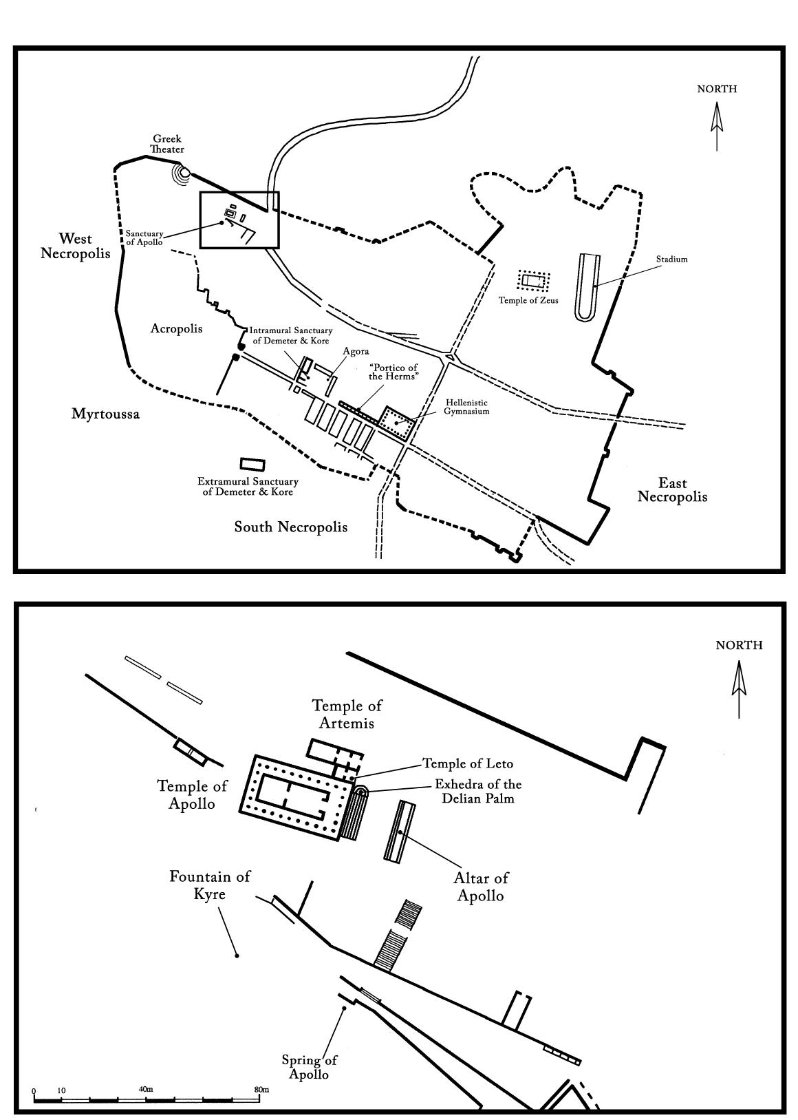 Map 1. hellenistic cyrene with sites of importance for