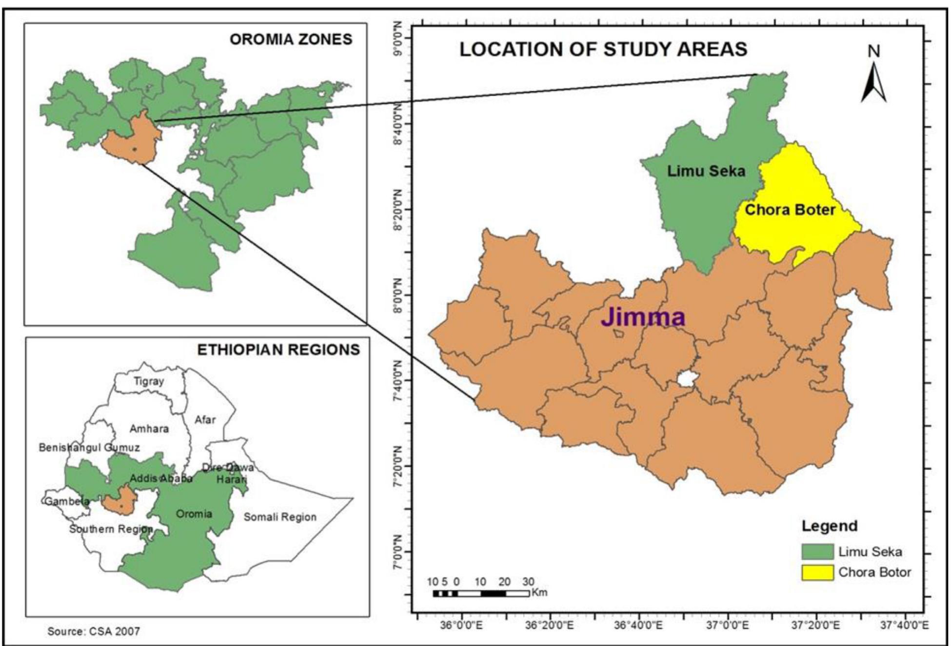 Map of study areas.