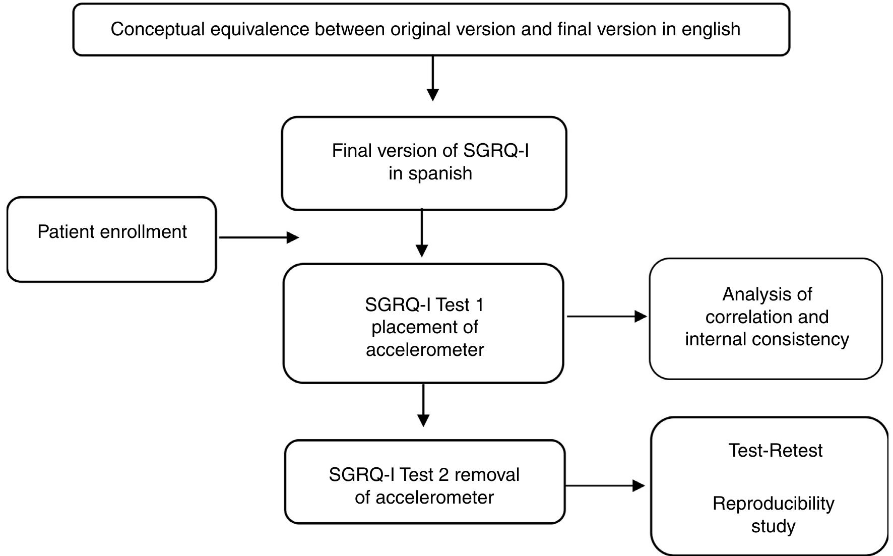 Flow chart of the translation and validation process of the