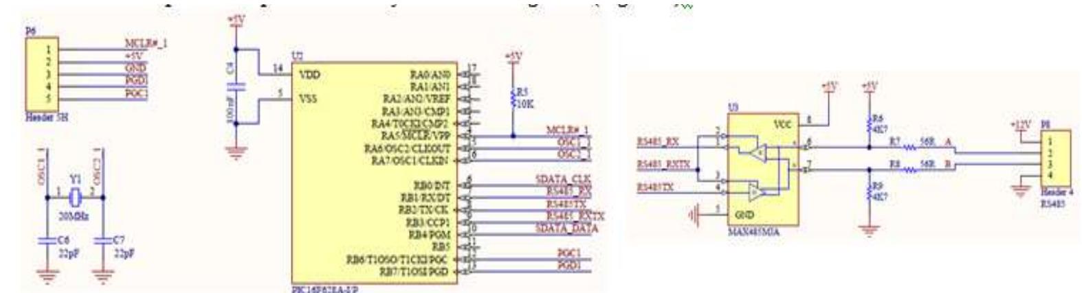 Pic16f628a processor and max4835 integrated for the