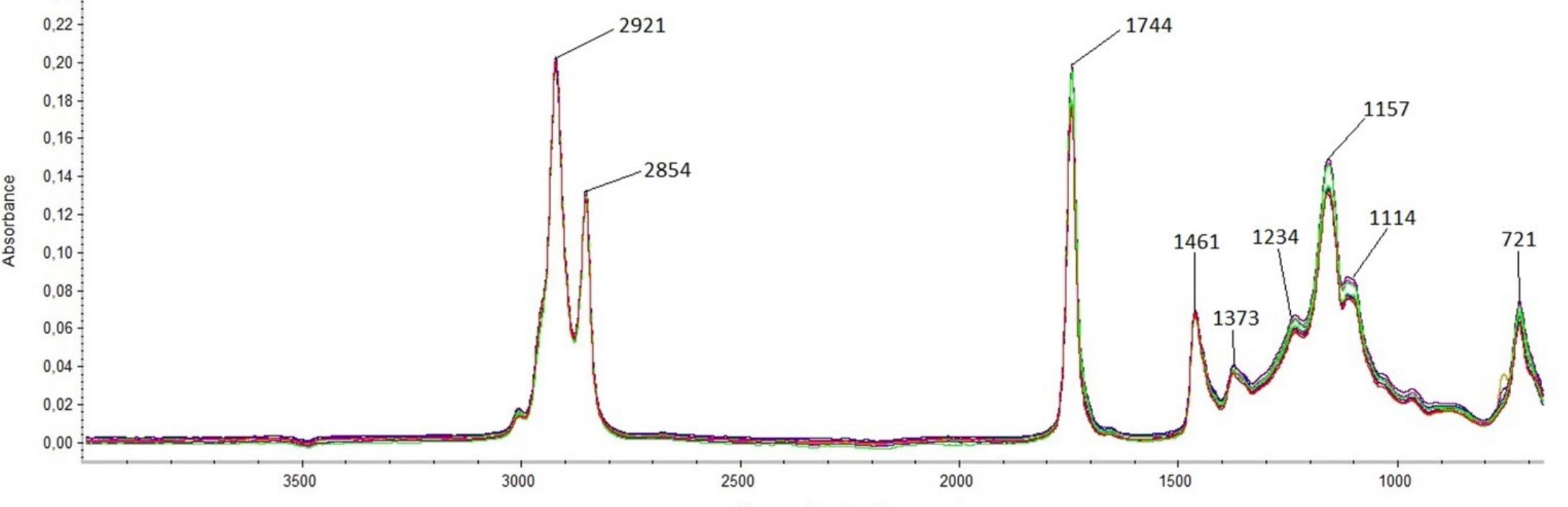 Ftir spectra of patin fish oil from different extraction