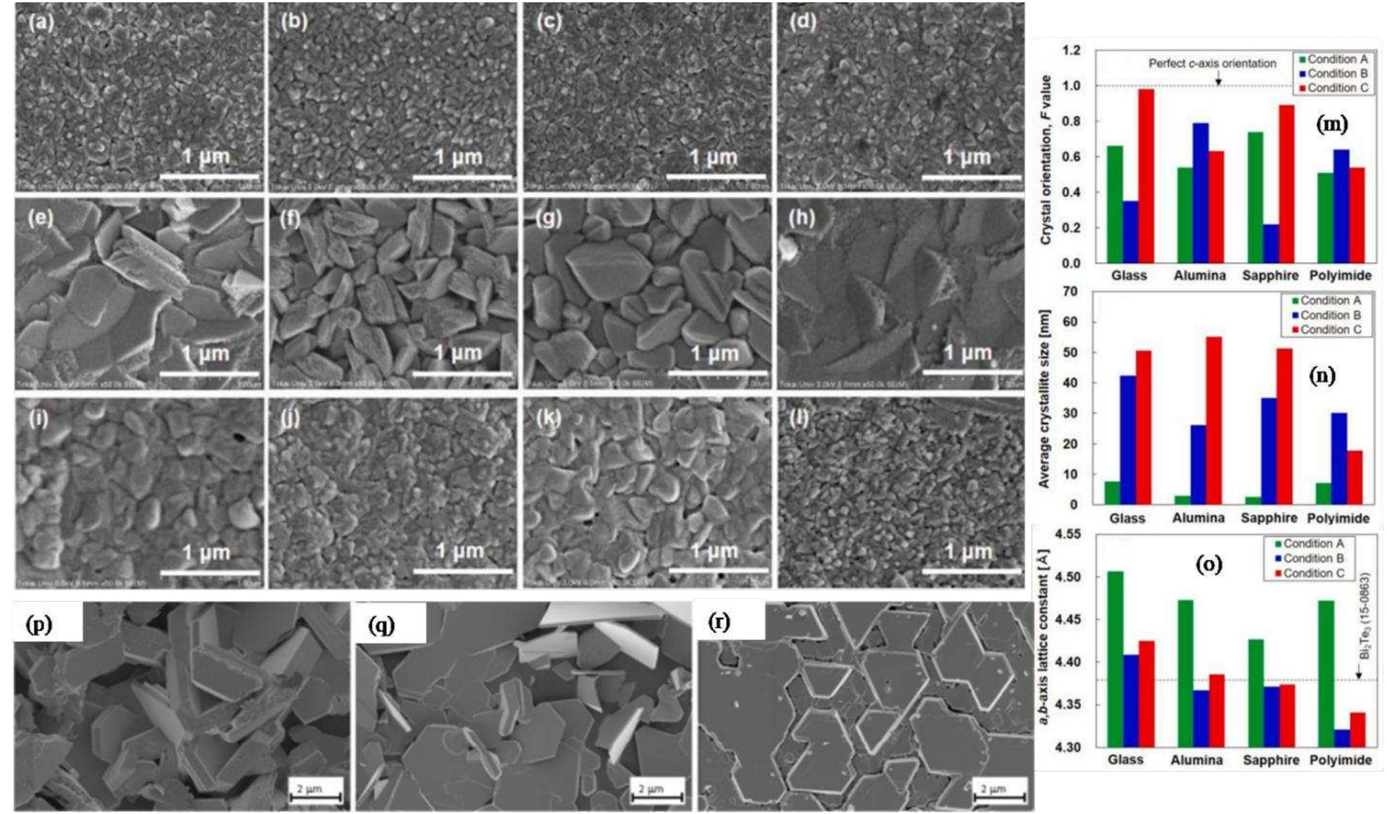 Sem images showing the surface morphologies of the bizte3