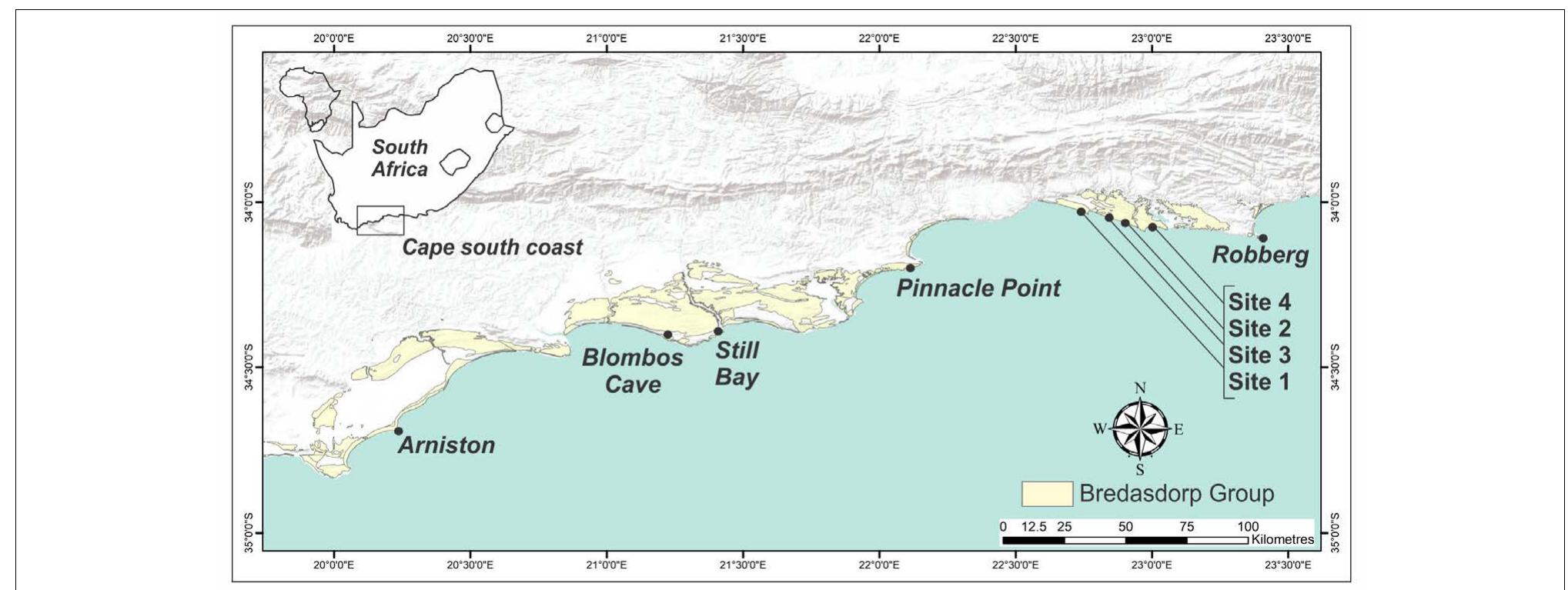 Jure 1: map of south africa and the cape south coast,