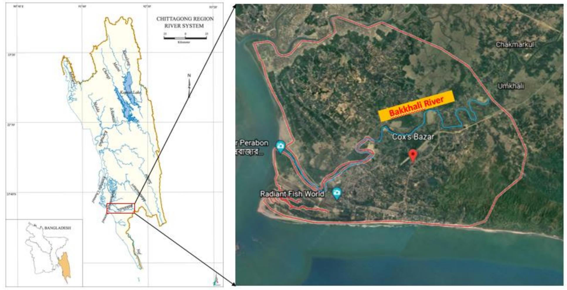 2: drainage system of cox's bazar and bakkhali river