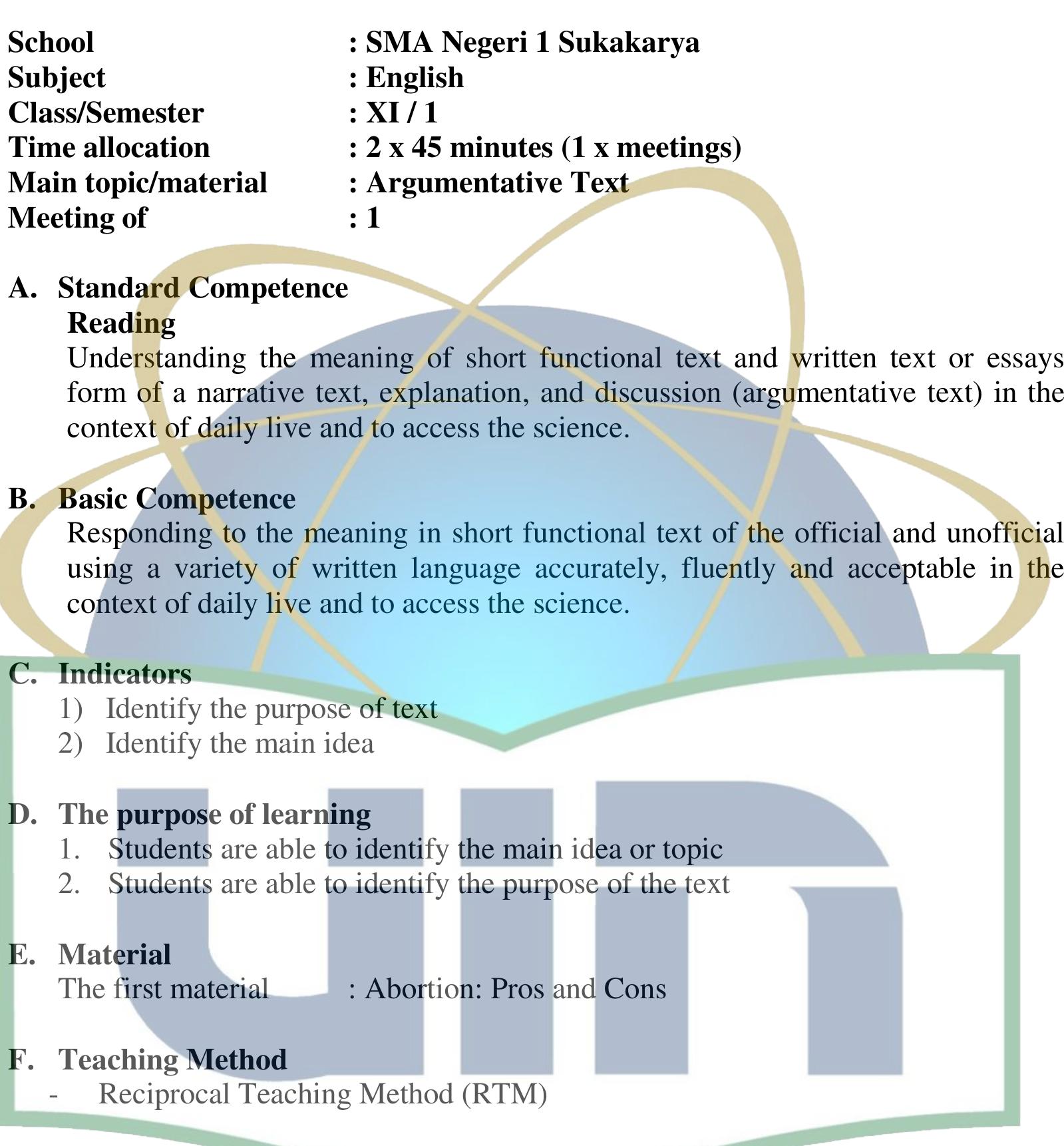 Lesson plan-1 reciprocal teaching method