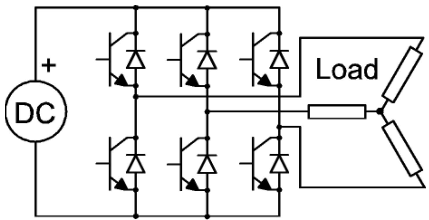 3-phase inverter simplified circuit a 3-phase inverter