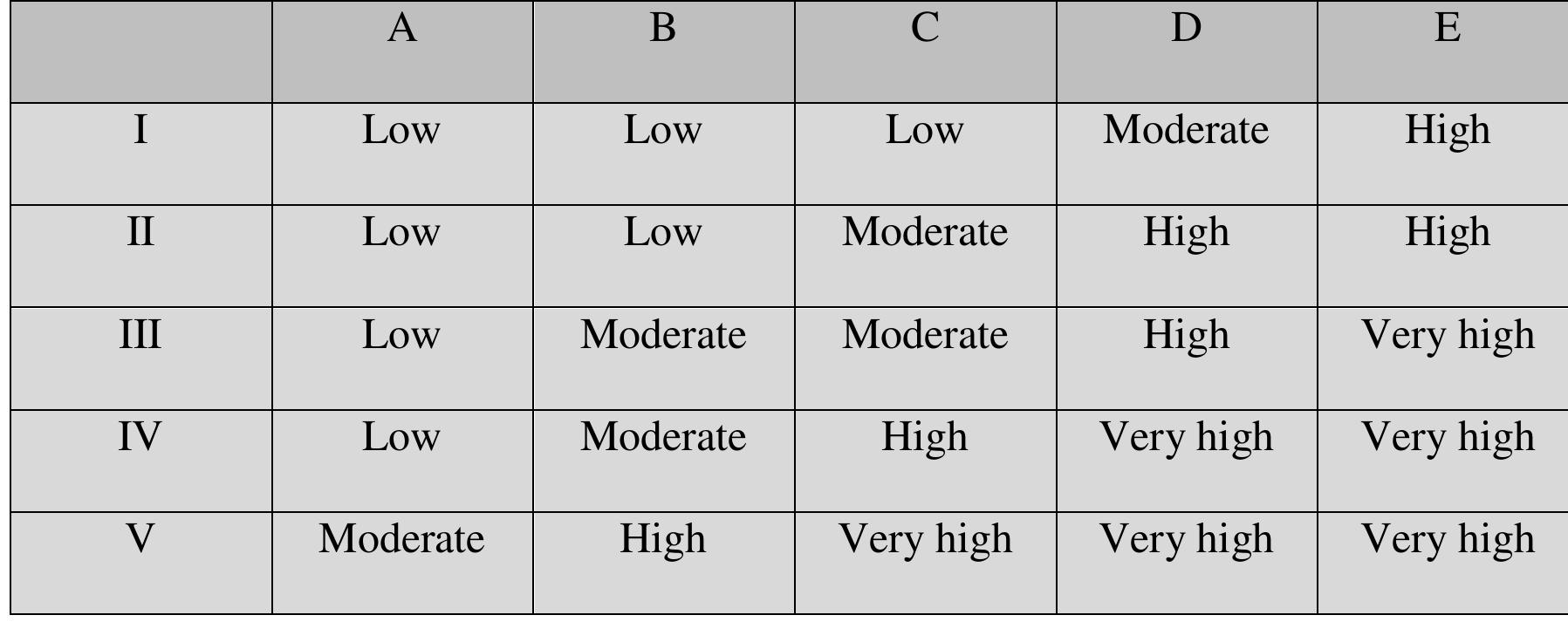 6 hazard risk assessment matrix