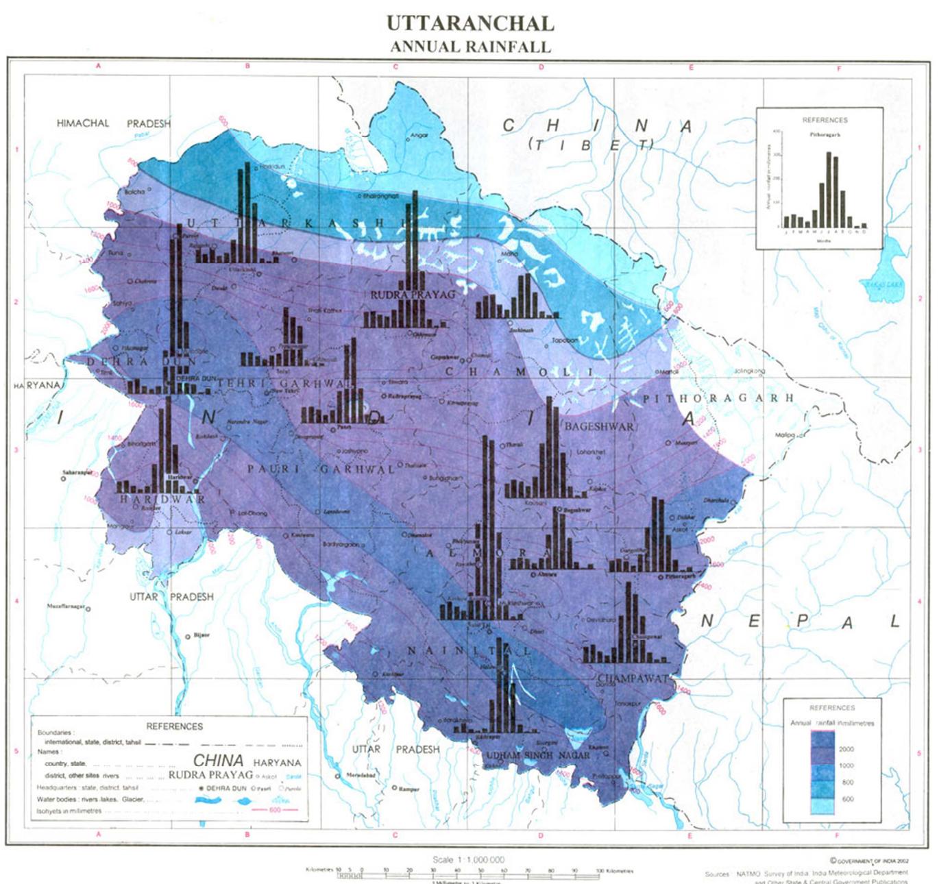 Rainfall map (source: indian metrological department).