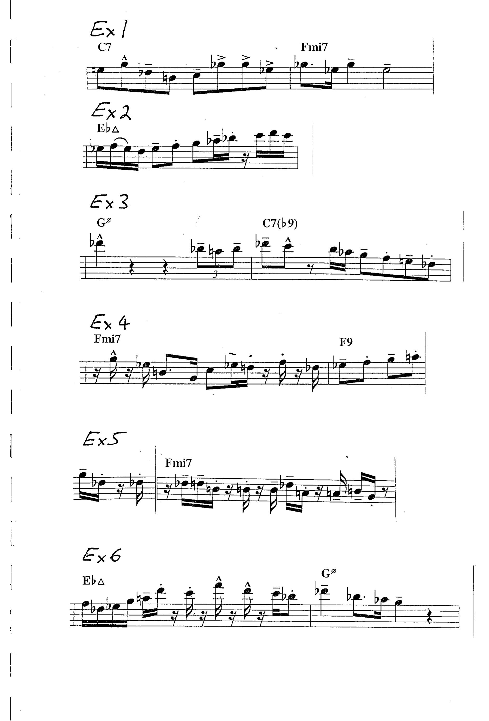 Examples of articulation : combination