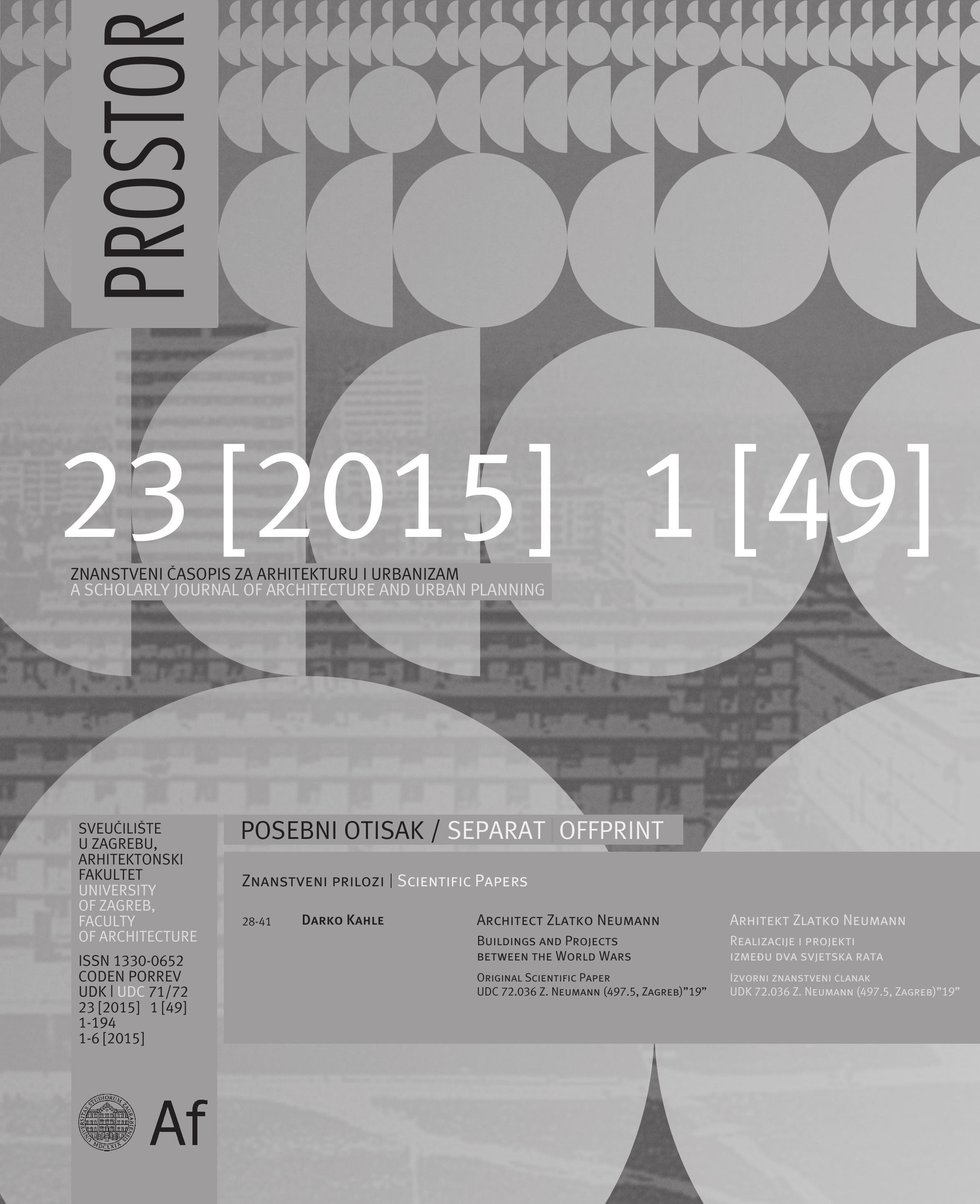 Figure 1 - Architect Zlatko Neumann: Buildings and Projects