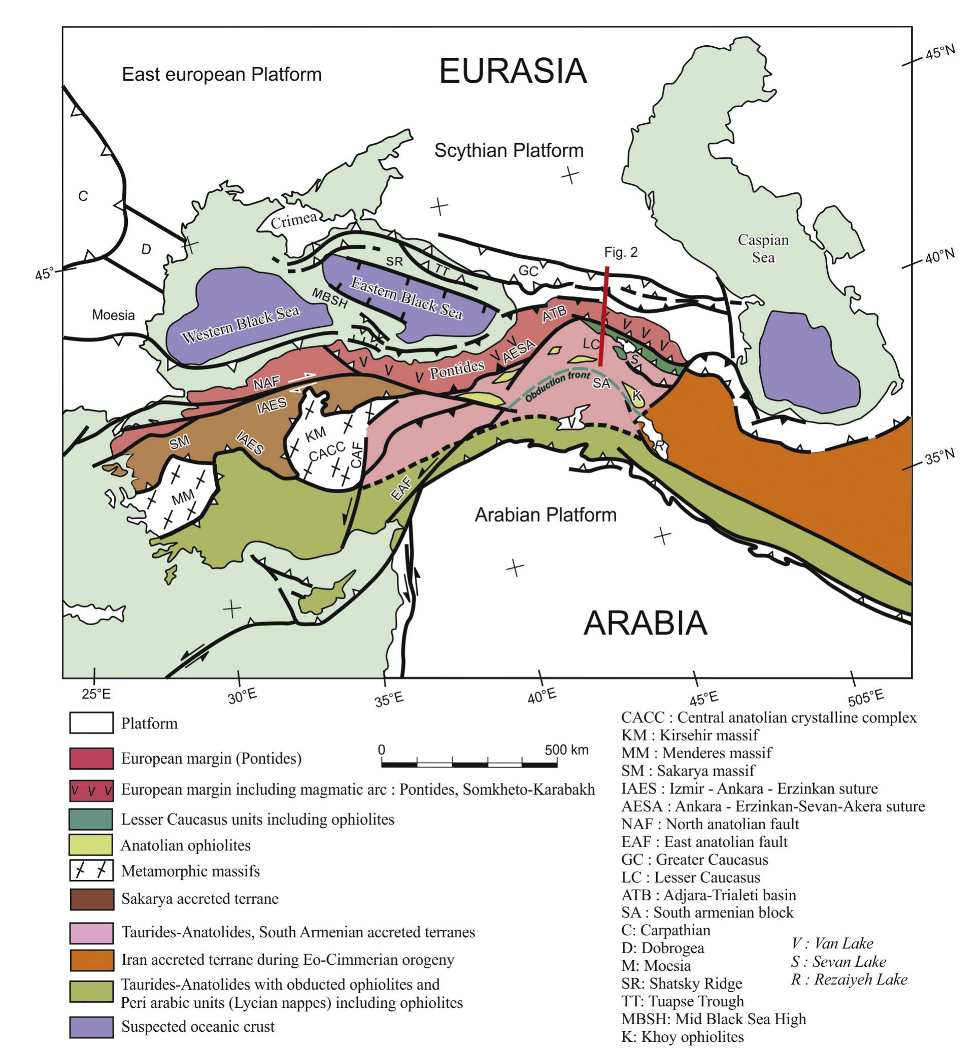Figure 1 - from Tectonophysics e eastern Black Sea-Caucasus