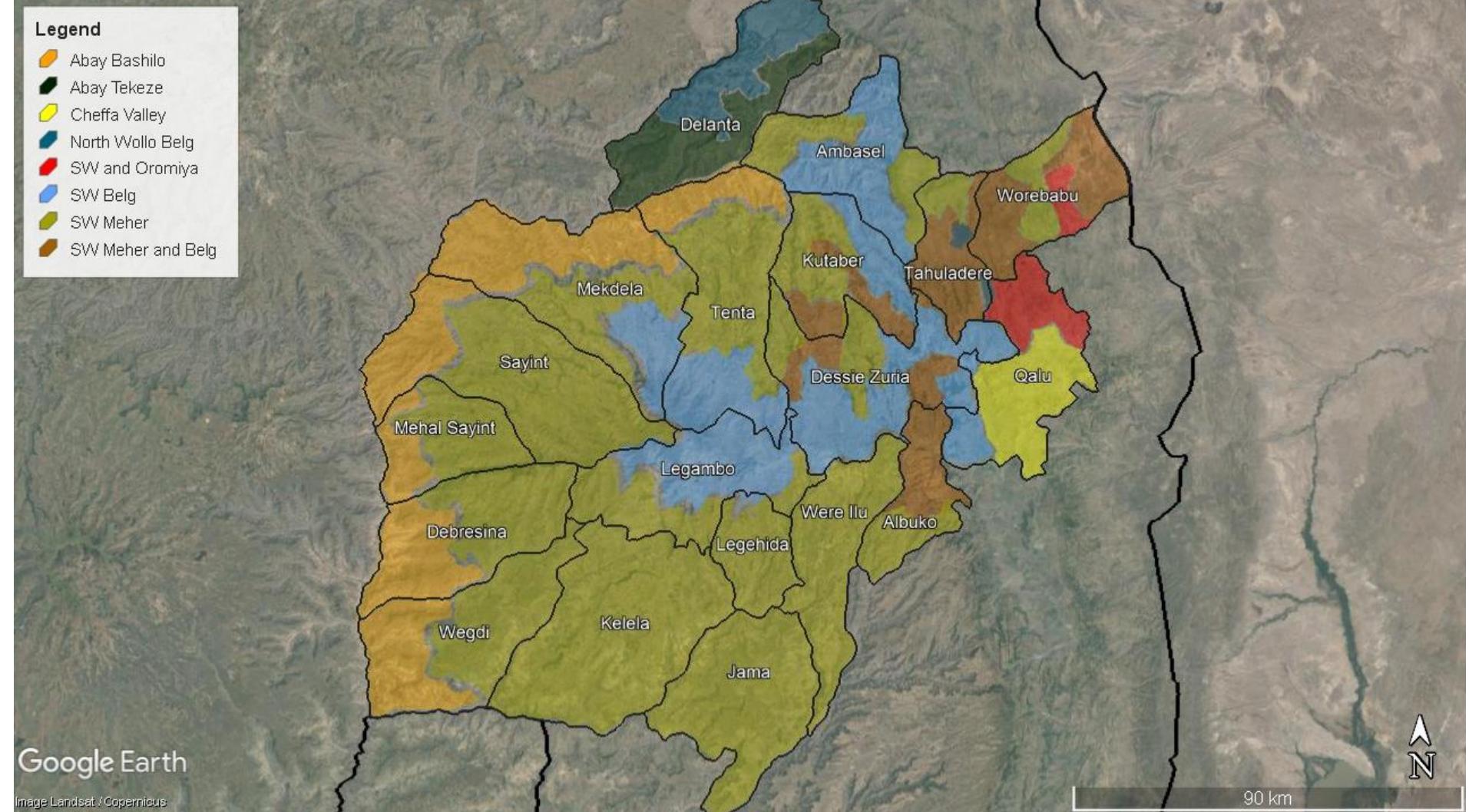 Map 16 - south wollo, livelihood zones. personal