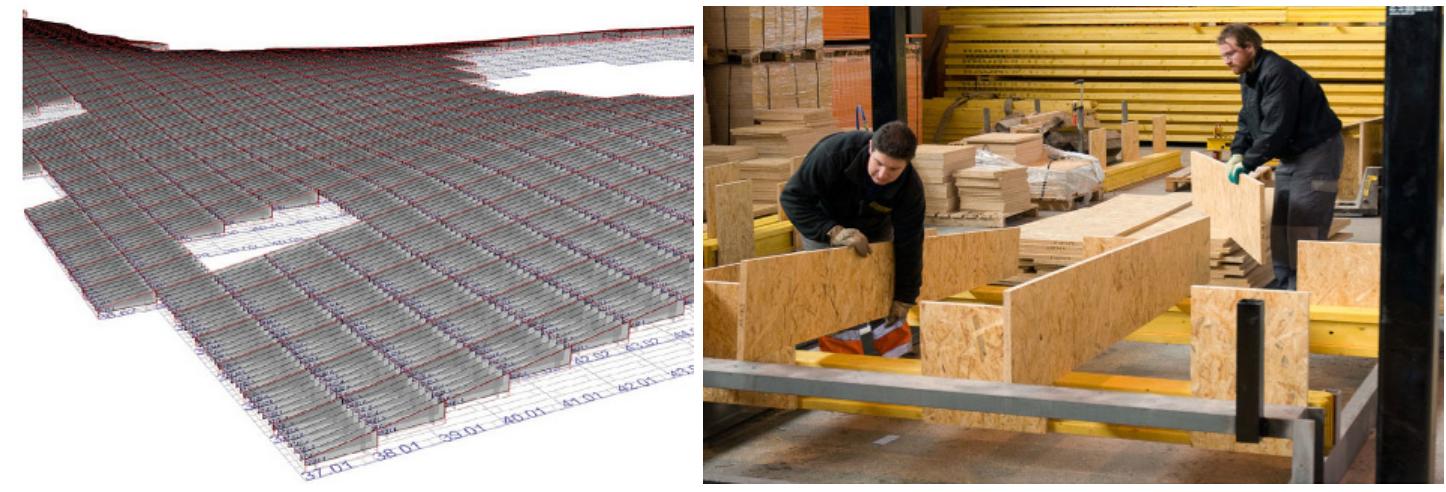 3d model of formwork table frames; prefabrication of the