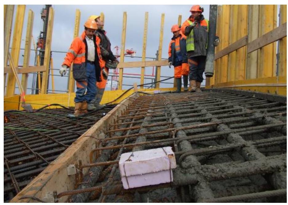 1:1 mock up for transition zone between arches and slab