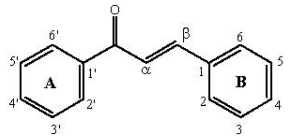 The basic chemical structure of chalcones. research. the